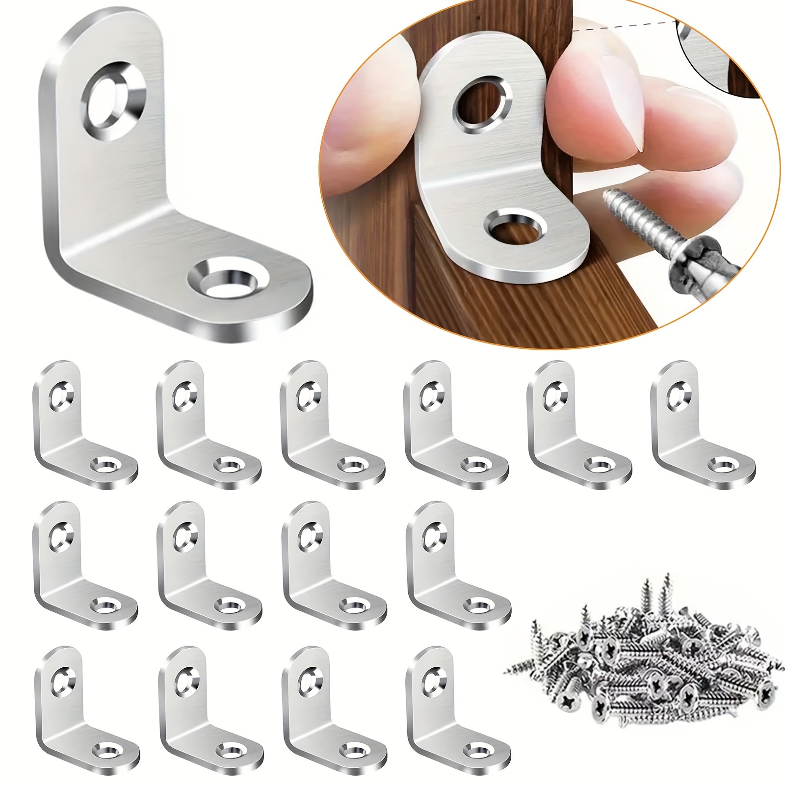 Value Pack Stainless Steel Angle Code Mounting Screw Fixer L - Temu ...