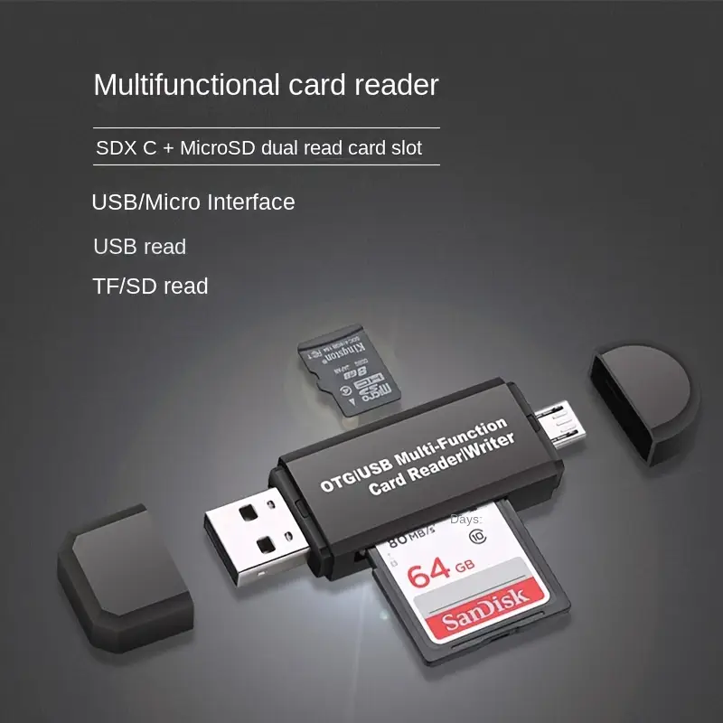 2 In 1 Usb Otg 카드 리더 플래시 드라이브 안드로이드 폰 컴퓨터 노트북 용 고속 Usb20 범용 Otg Tfsd