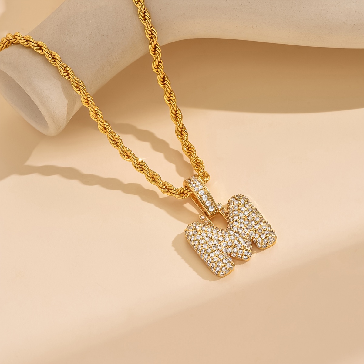 18k Gold Plated English Letter Full Zircon Luxury Chain - Temu United ...