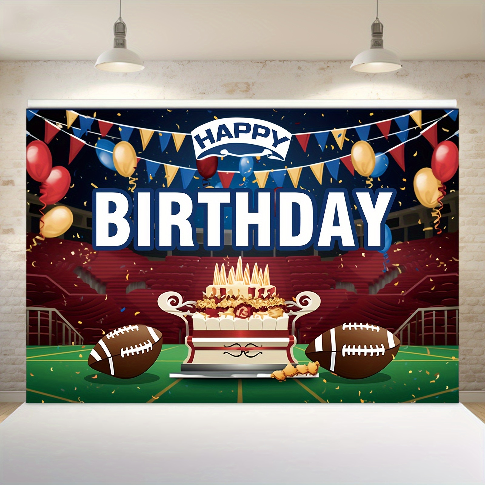 Sport Theme Birthday Party Backdrop Decorations Football - Temu Canada