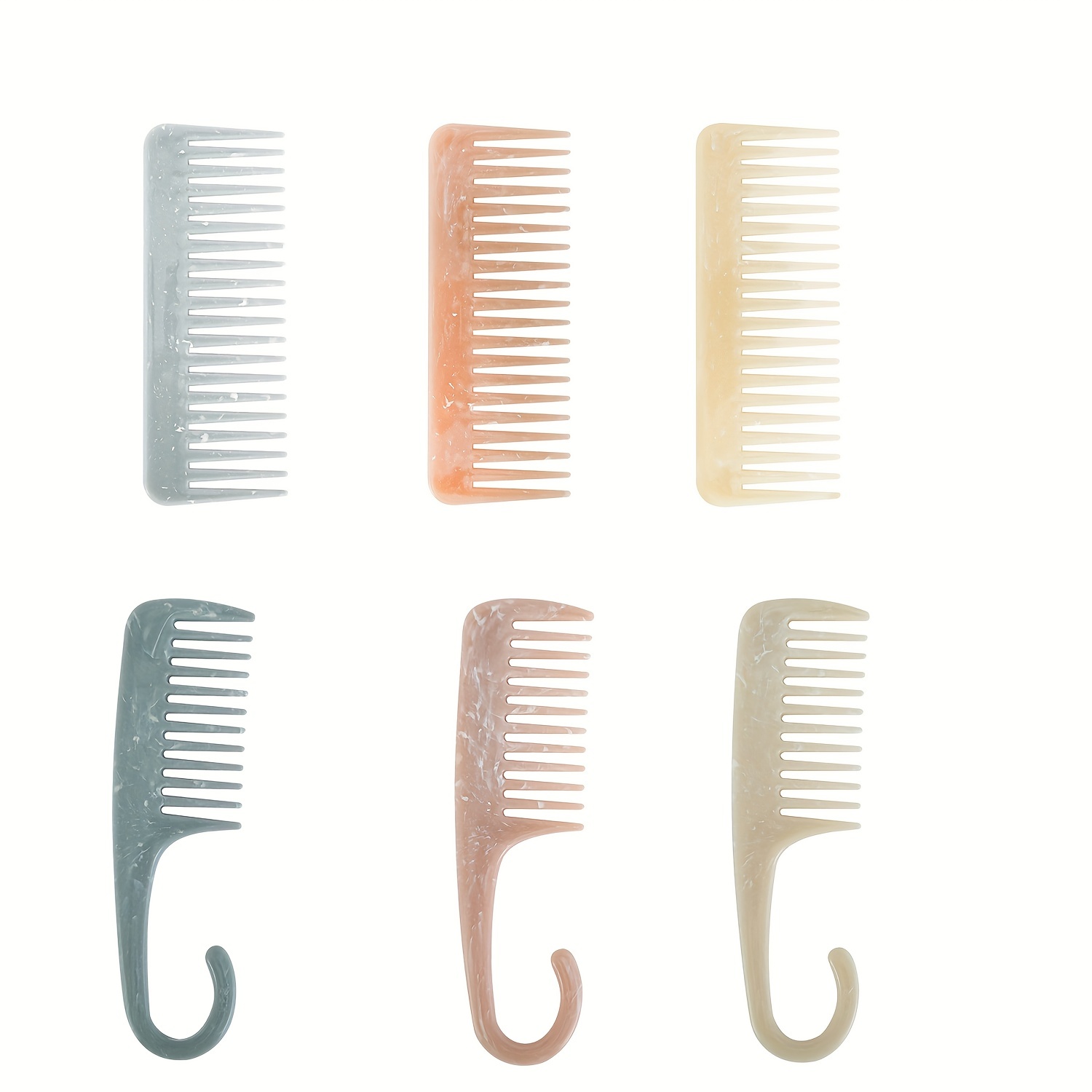 Wide Tooth Hair Comb Set: Detangle Style Portable Anti - Temu New Zealand