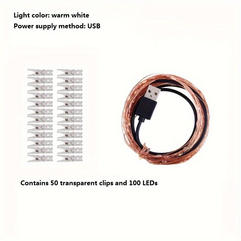 Led Christmas Decoration Usb Powered Copper Wire String - Temu Ireland