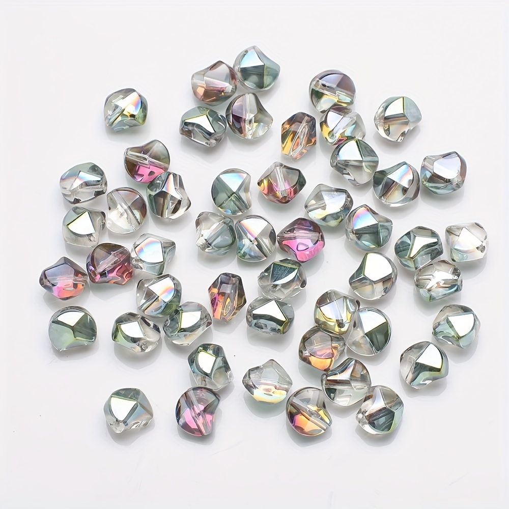 Electroplated Fantasy Color Four sided Beads Crystal Glass - Temu ...