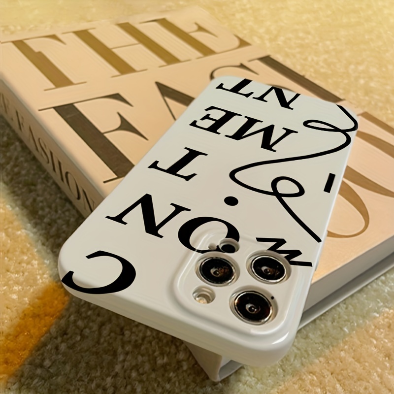 Gray English Letter Film Shell Full Package Precision Hole Glossy ...