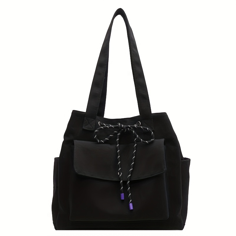 Large Capacity Drawstring Shoulder Bag Casual Minimalist - Temu Australia