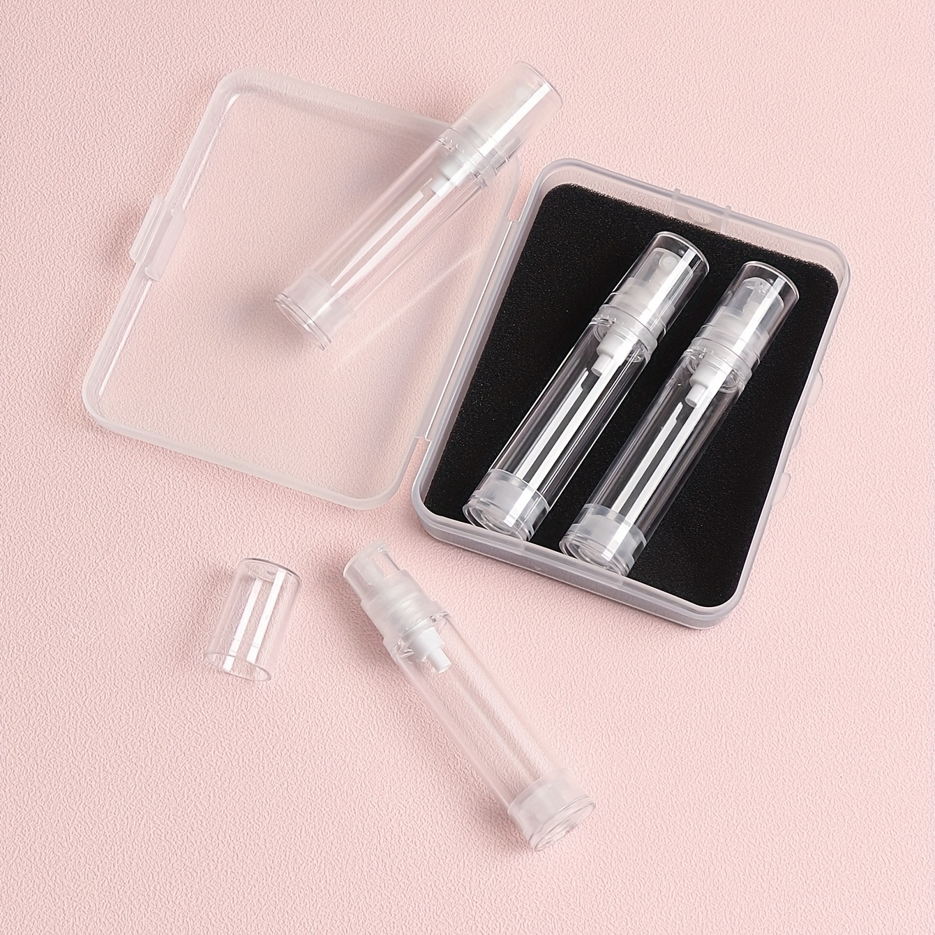 Clear Airless Pump Lotion Spray Bottle Vacuum Seal Travel - Temu