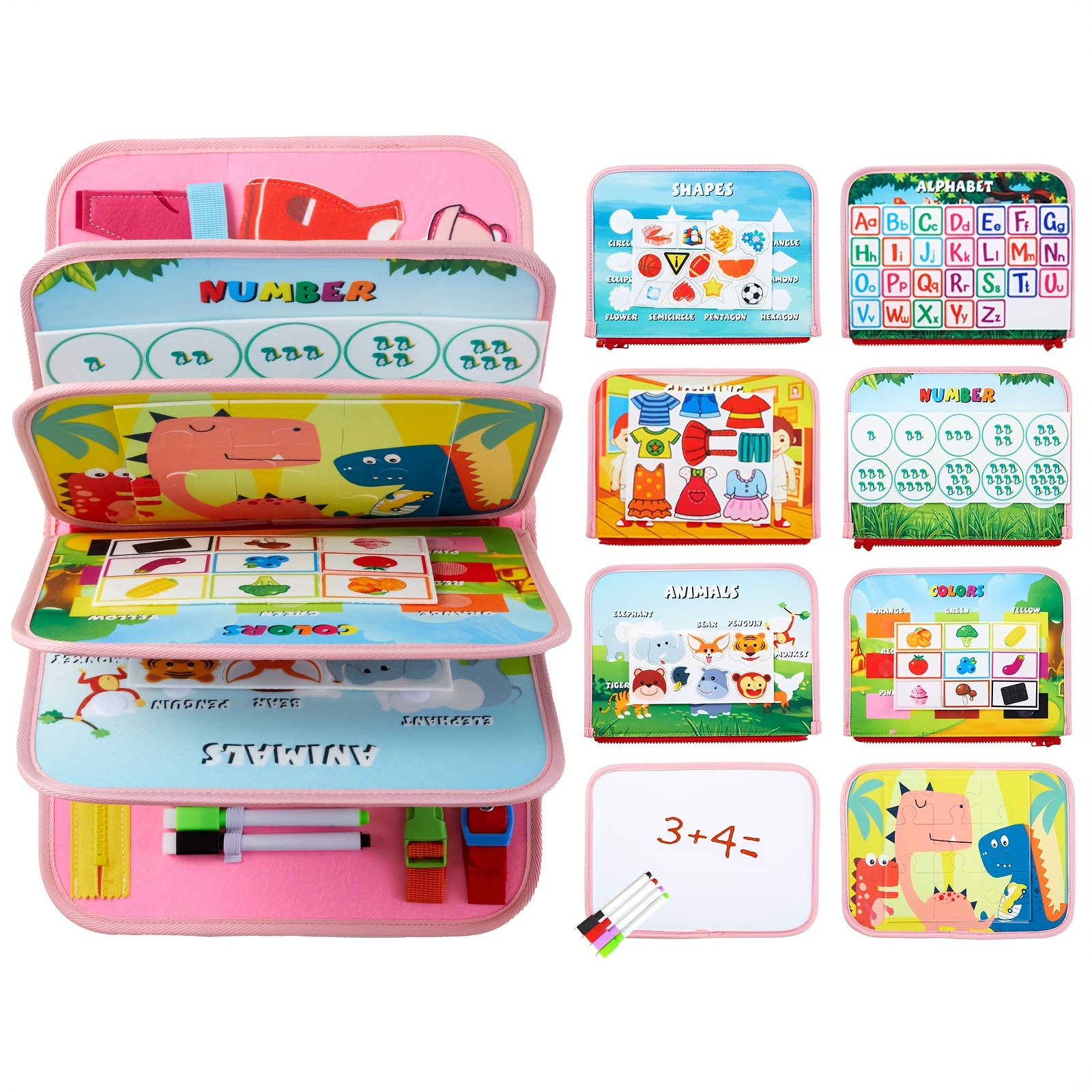 Felt Book Busy Board Toddler Montessori Sensory Board Toys - Temu ...