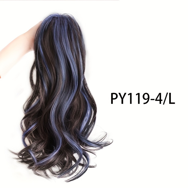 Ponytail Extension Claw Clip Curly Wavy Synthetic Ponytail - Temu ...