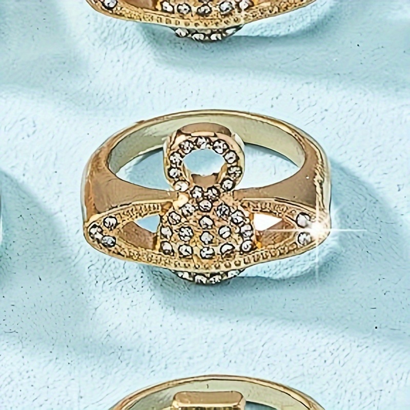 Chic Ring Sparkling Planet + Letter Design 18k Plated U Got - Temu ...