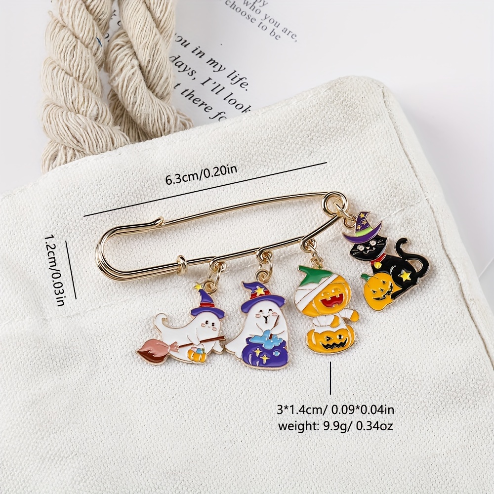 Brooch Pumpkin Skull Bat Witch Hat Halloween Decoration - Temu United ...