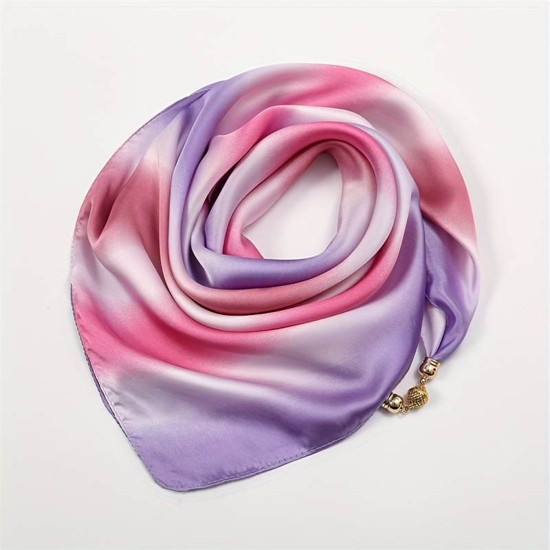 Stylish Square Scarf Elegant Satin Thin Smooth Neck Scarf - Temu Australia