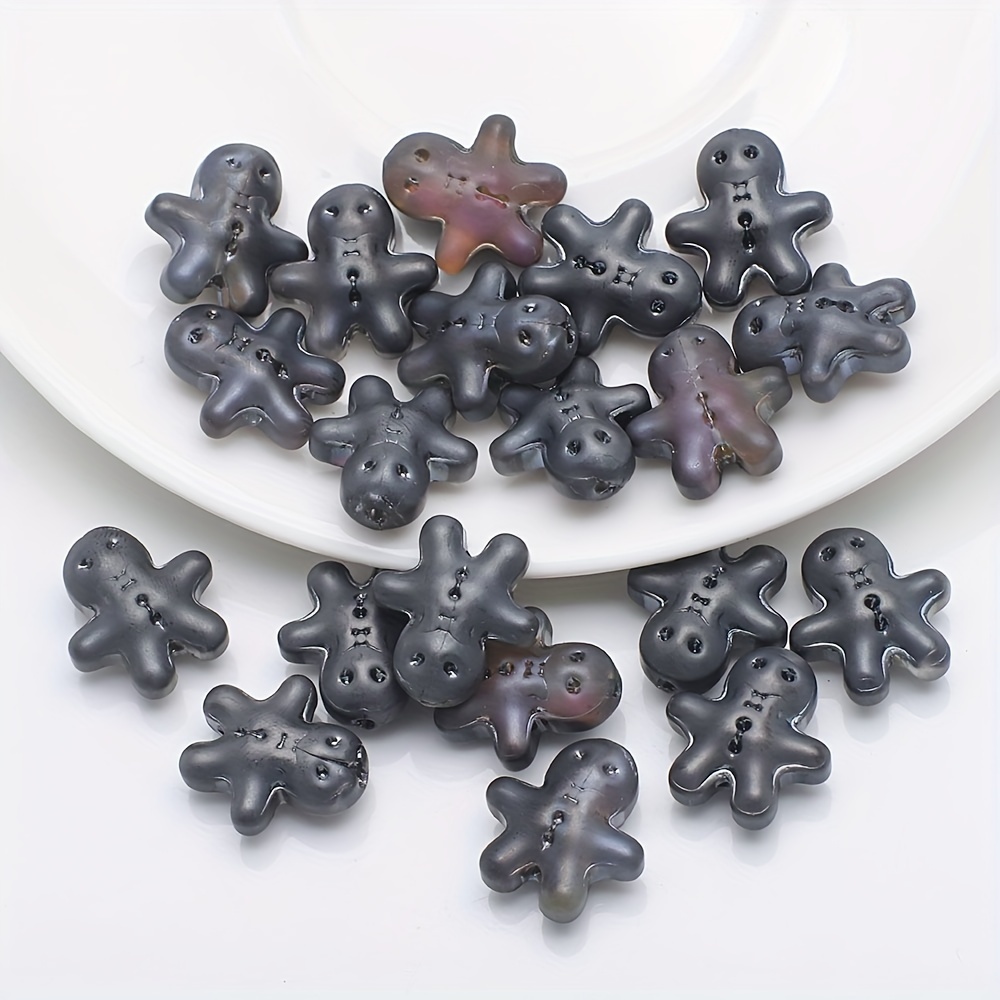 Gingerbread Man Hole Matte Glass Crystal Charms Diy Creative - Temu ...