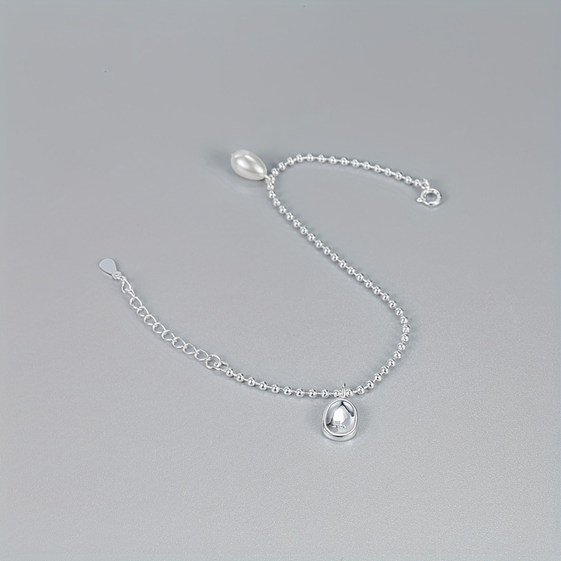 925 Sterling Silver Beanie Baroque Freshwater Pearl Bracelet - Temu ...