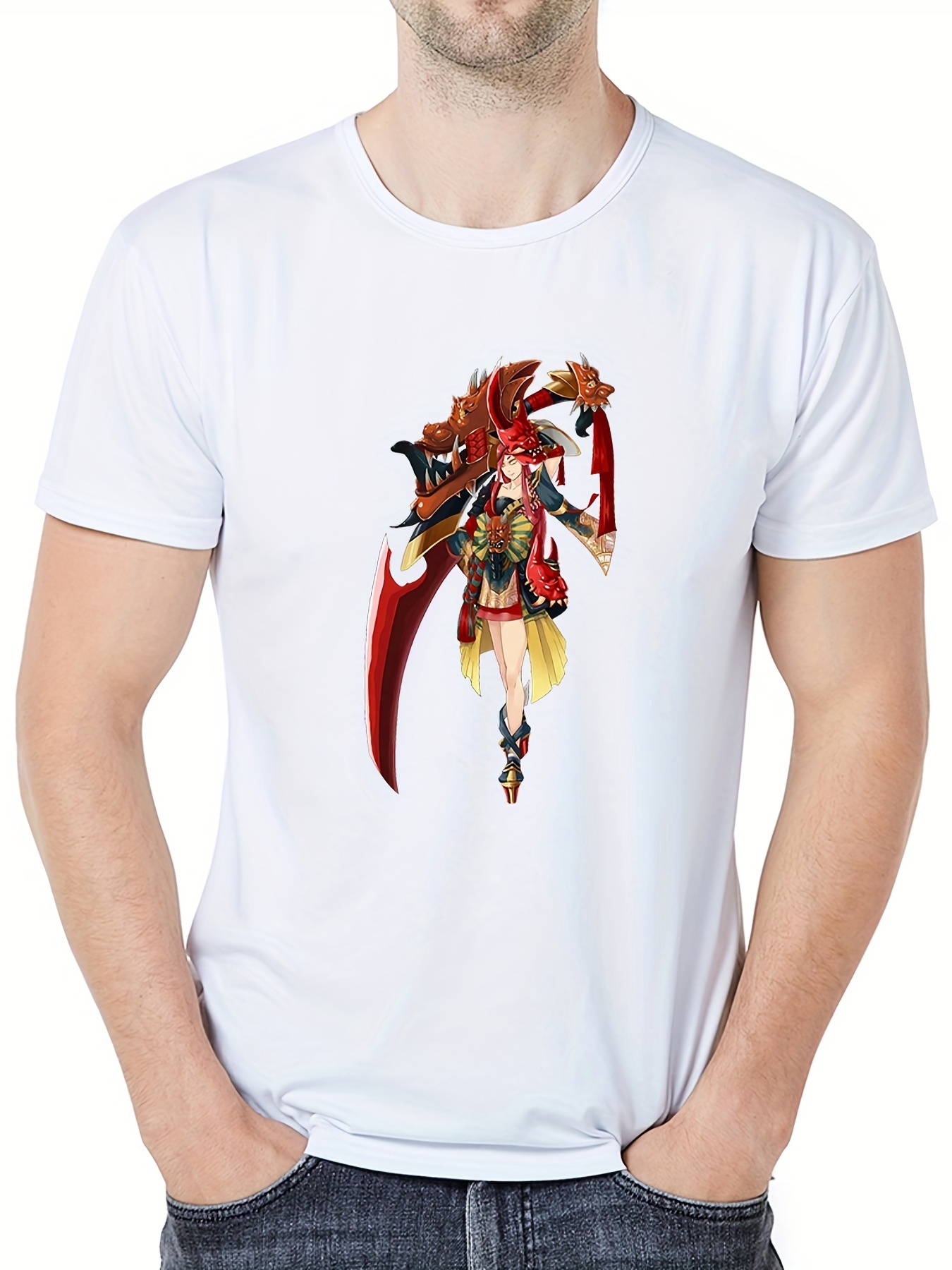 Cartoon Anime Round Neck Graphic T Shirts Causal Tees Short - Temu ...