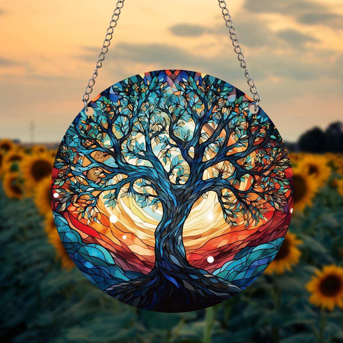 Acrylic Tree Hanging Decoration Glass Window Decoration - Temu Ireland