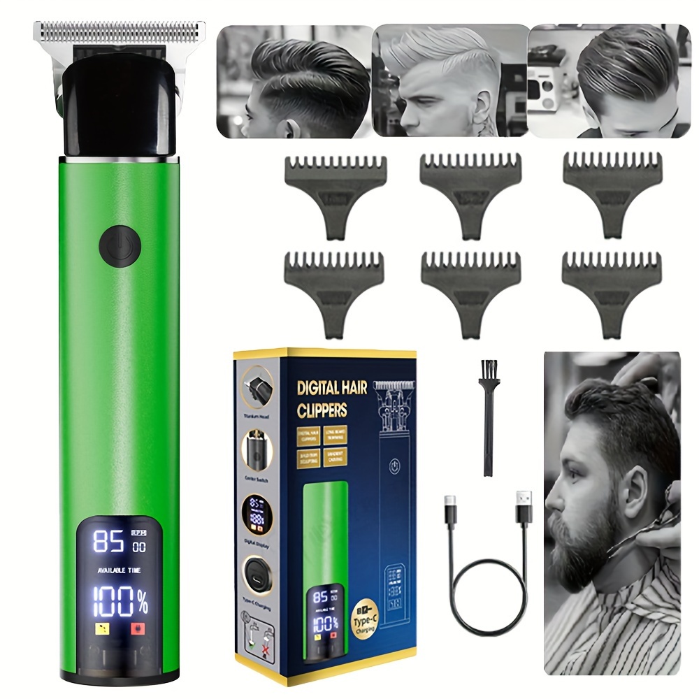 Professional Electric Hair Clipper Cordless Beard Trimmer - Temu ...