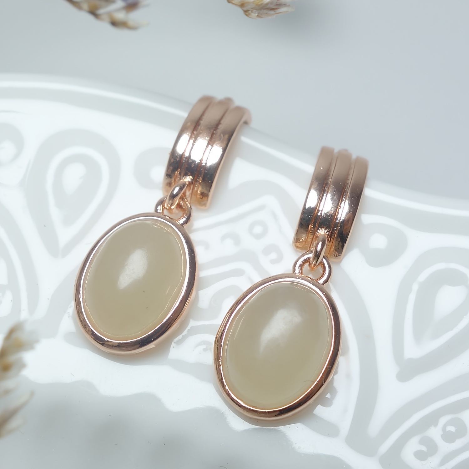 Natural Jade Oval Drop Earrings Men Couples Earrings - Temu United Kingdom