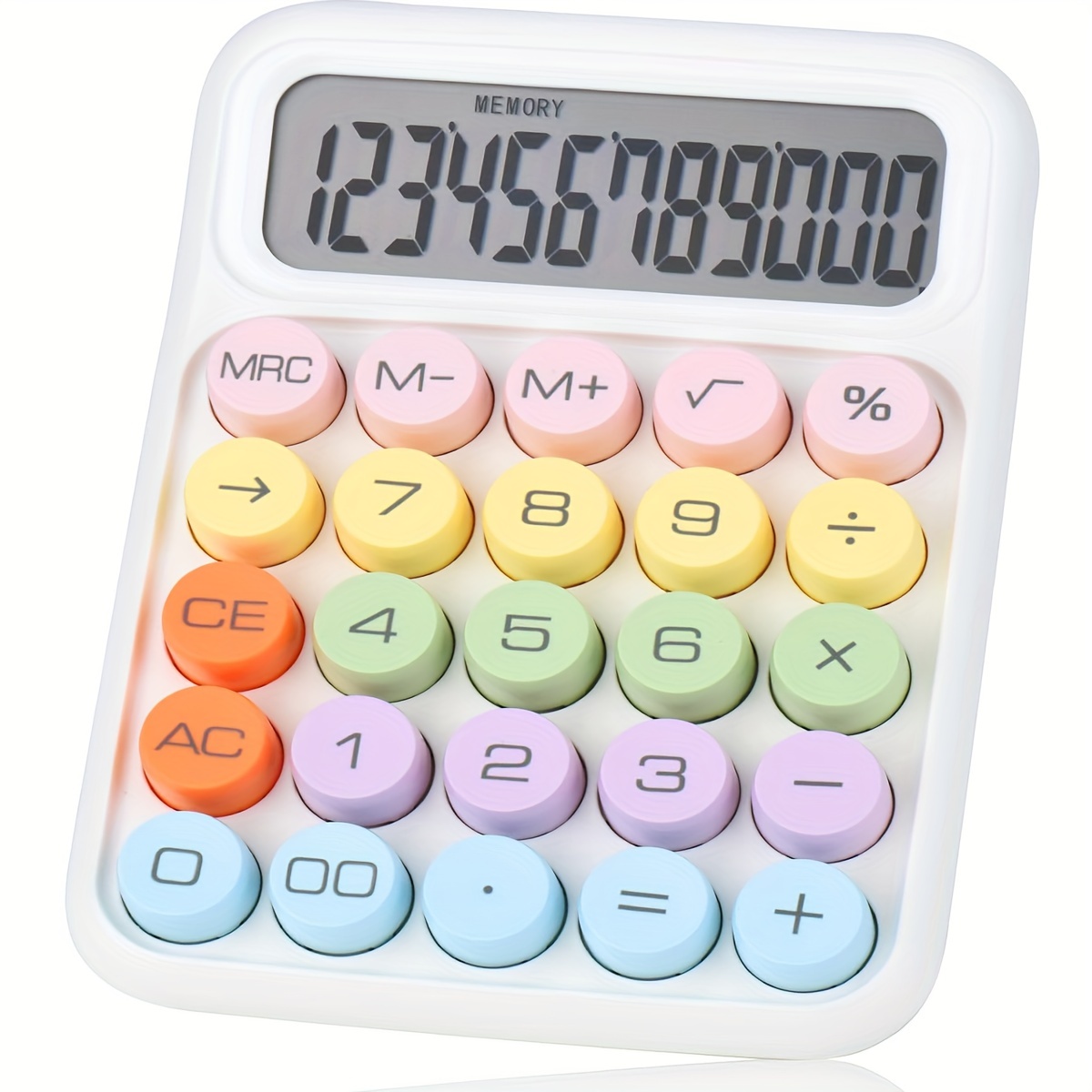 Mechanical Switch Calculator 12 digit Large Lcd Display - Temu Canada