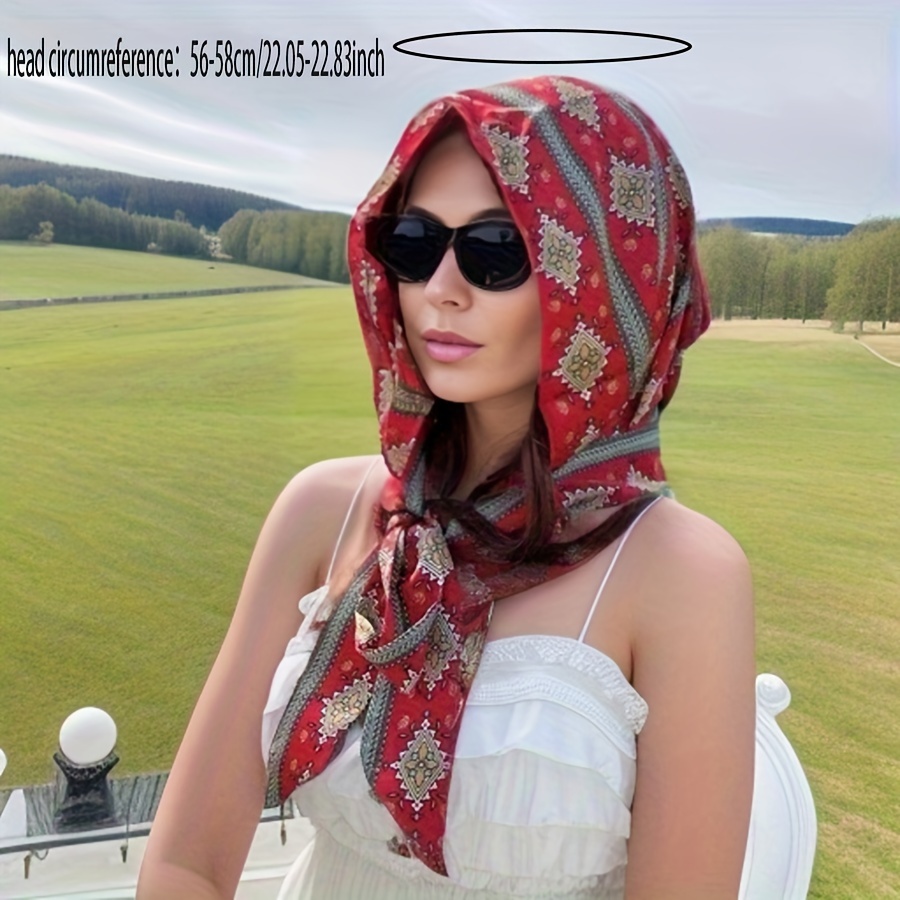 Boho Geometric Print Turban Hats Vintage Lace Head Wraps - Temu United