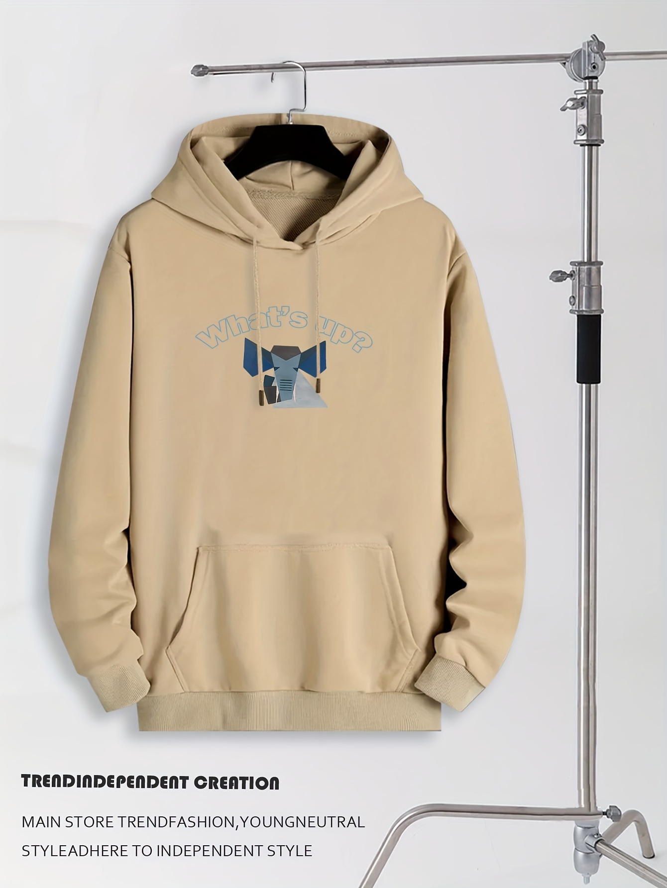 What's Up Print Hoodie, Cool Hoodies For Men, Men's Casual Graphic ...