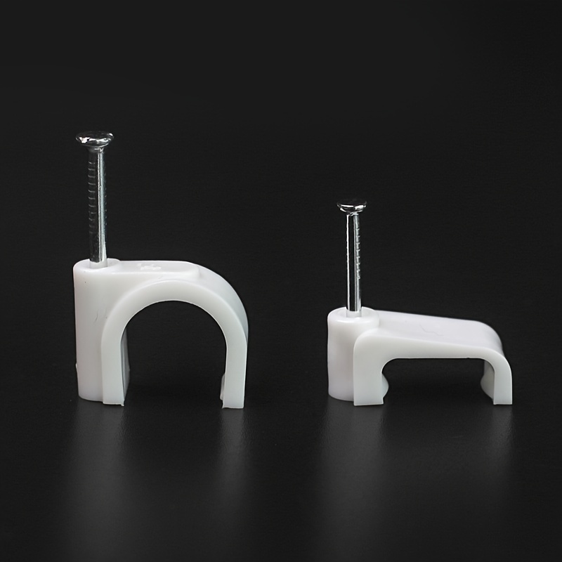 Round Cable Steel Nail Wire Cable Clips Trough - Temu