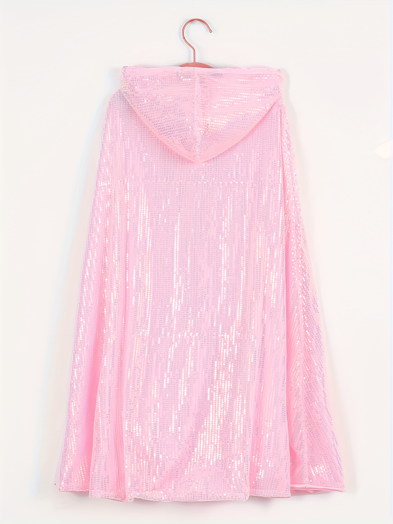 Girl's Sequin Hooded Cloak Halloween Dress Cape Elegant - Temu