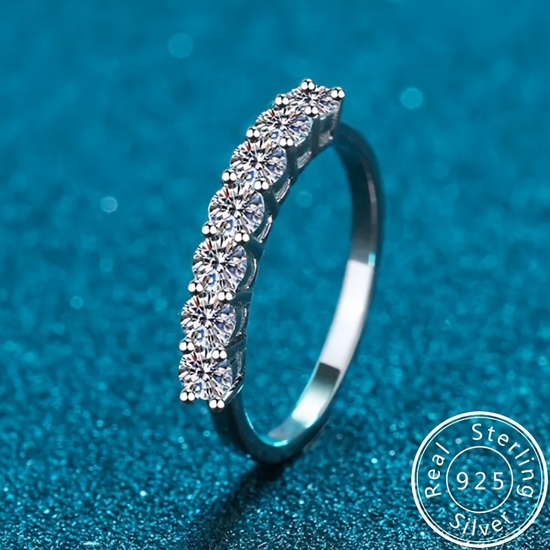 0.28/0.7 Carat Moissanite Ring 925 Sterling Silver Ring - Temu United ...