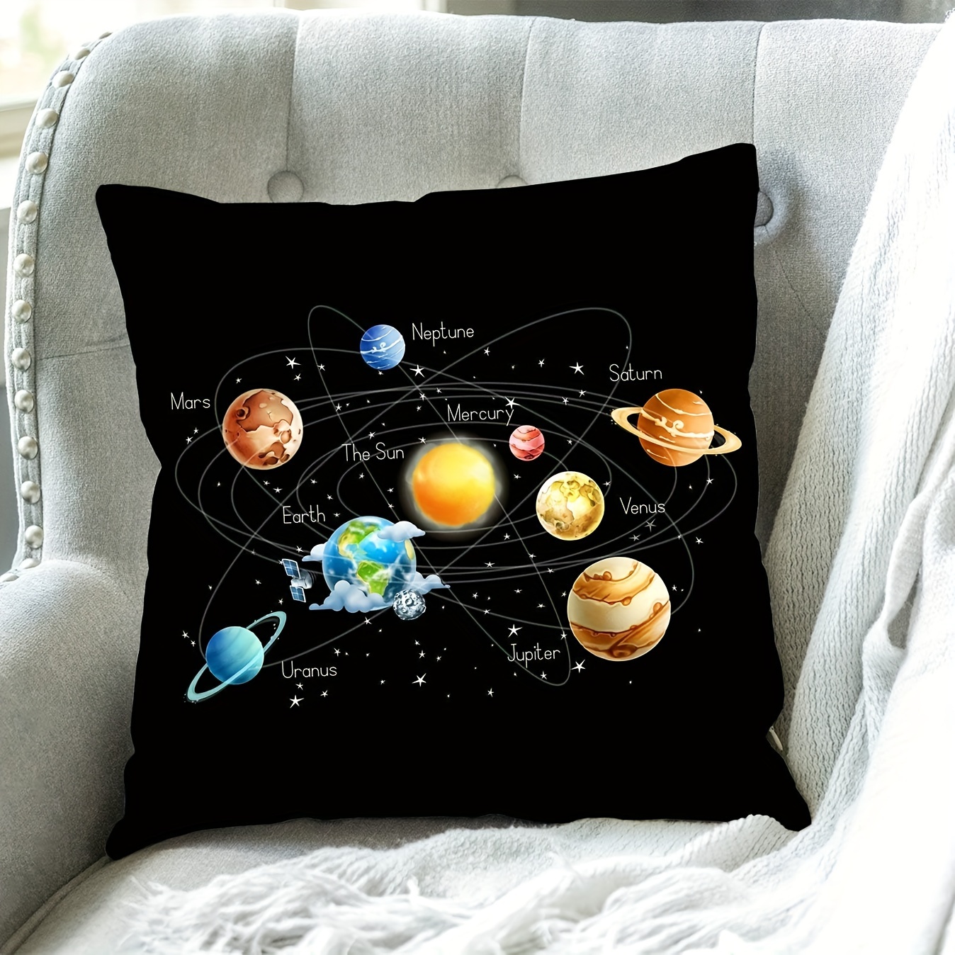 Solar System Planets Stars Galaxy Space Throw - Temu United