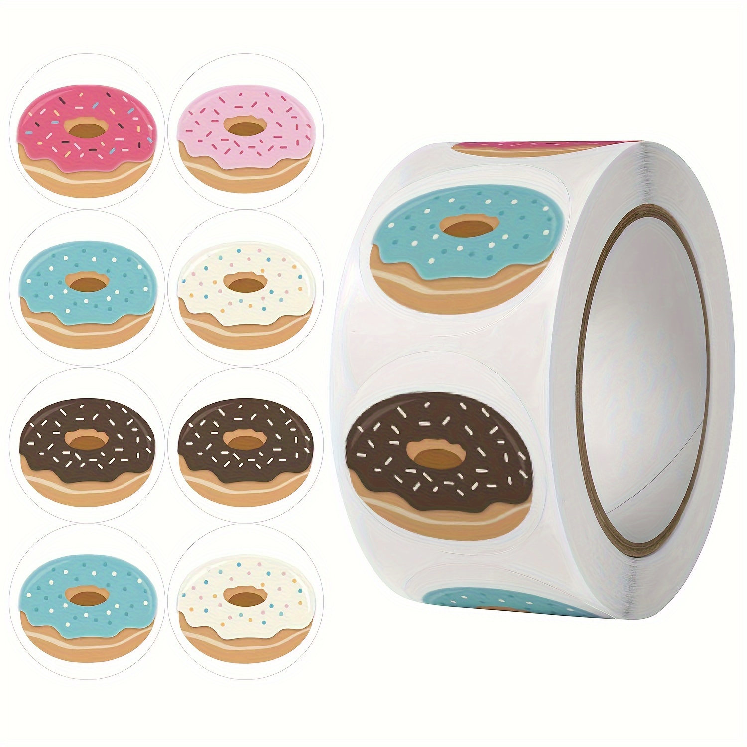 Cute Donut Sticker Wrapping Handmade Holiday Decoration Self - Temu ...