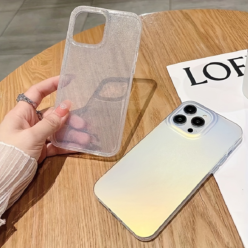 Clear Glitter Gradient Powder Phone Case Iphone14promax 11 - Temu New ...