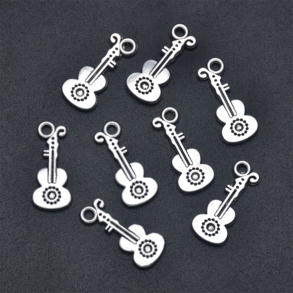 Guitar Instrument Diy Creative Necklace Music Pendant Alloy - Temu Portugal