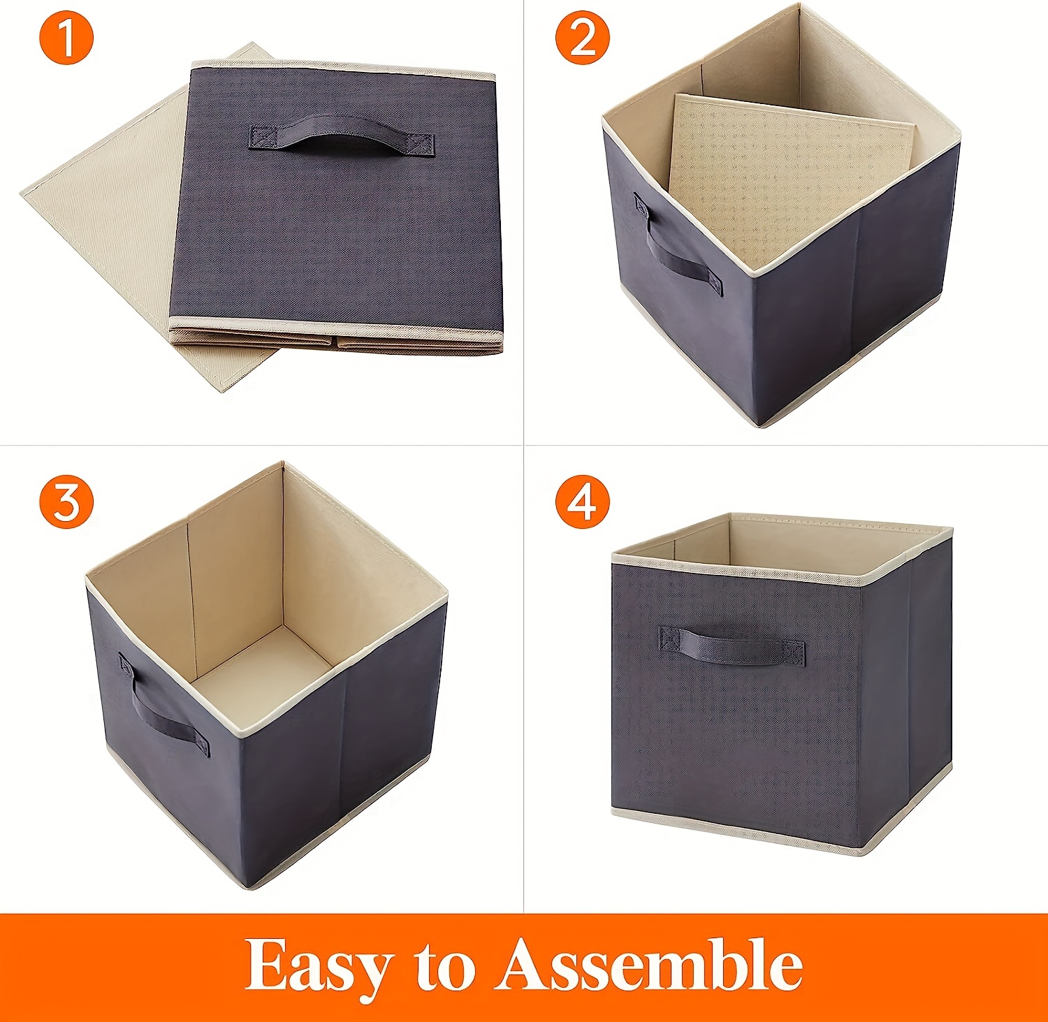 Collapsible Storage Cubes Foldable Fabric Bins Organizers - Temu