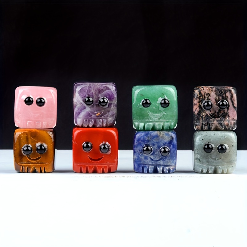 Cute Square Artificial Crystal Figurine Healing Reiki - Temu Australia