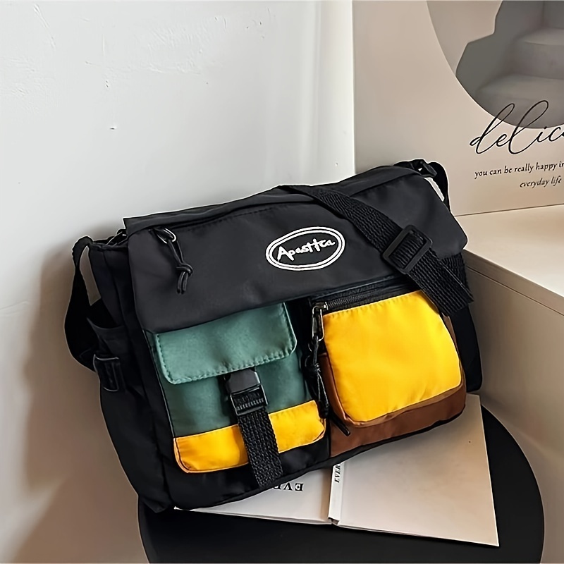 unisex casual shoulder bag match flap messenger bag women Temu United Kingdom