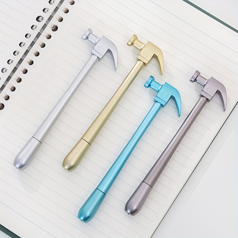 3pcs Set Hammer Shape Gel Pen 0 5mm Imitation Metal Stationery Supplies ...