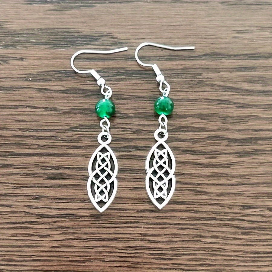 Boho Style Vintage Green Synthetic Crystal Hollow Celtic - Temu United ...