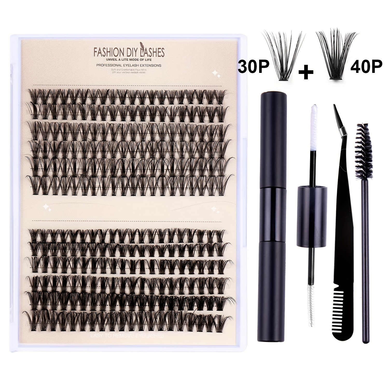 240 Stück Cluster False Eyelashes Realistische Dicke Wimpern - Temu Germany