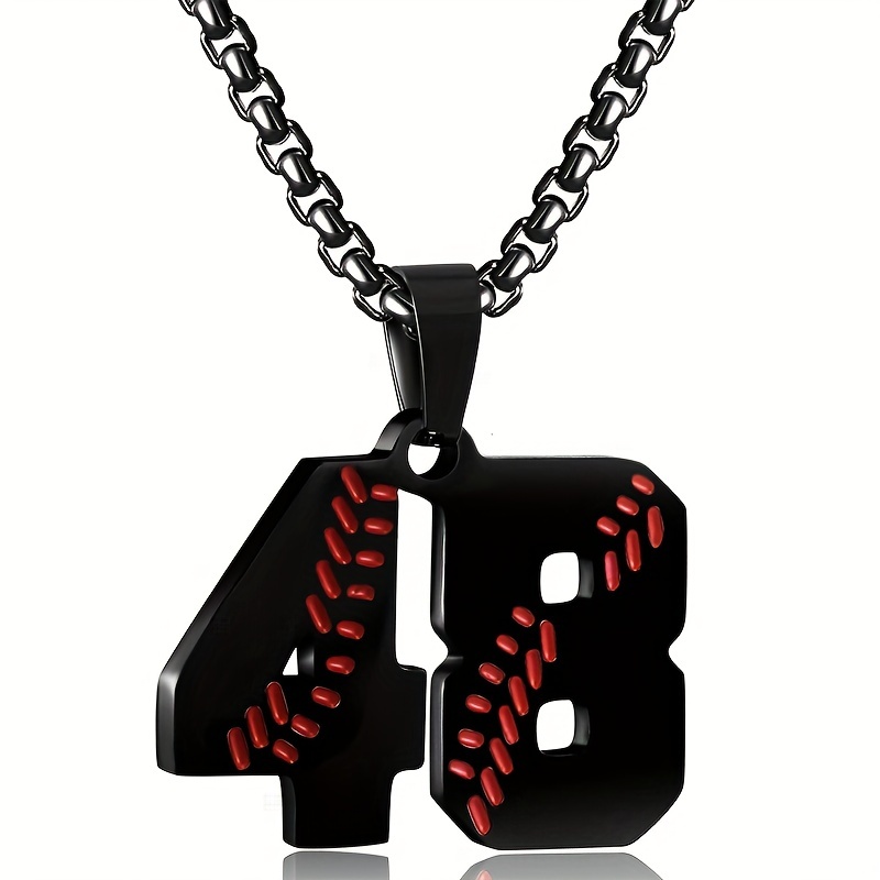 39 58 Baseball Number Necklace Men Women Athletes Jersey - Temu Norway