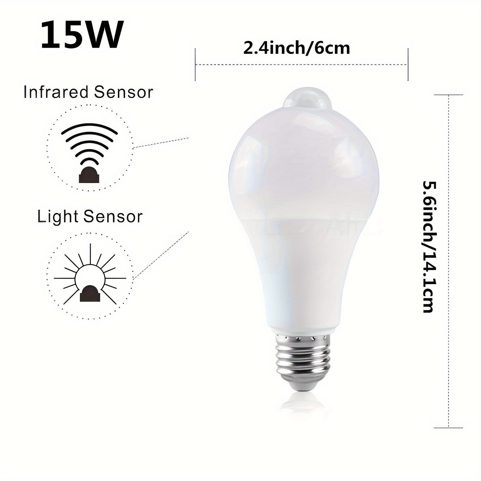 Sensing Light Bulb Intelligent Led Bulb Lighting Control - Temu Canada