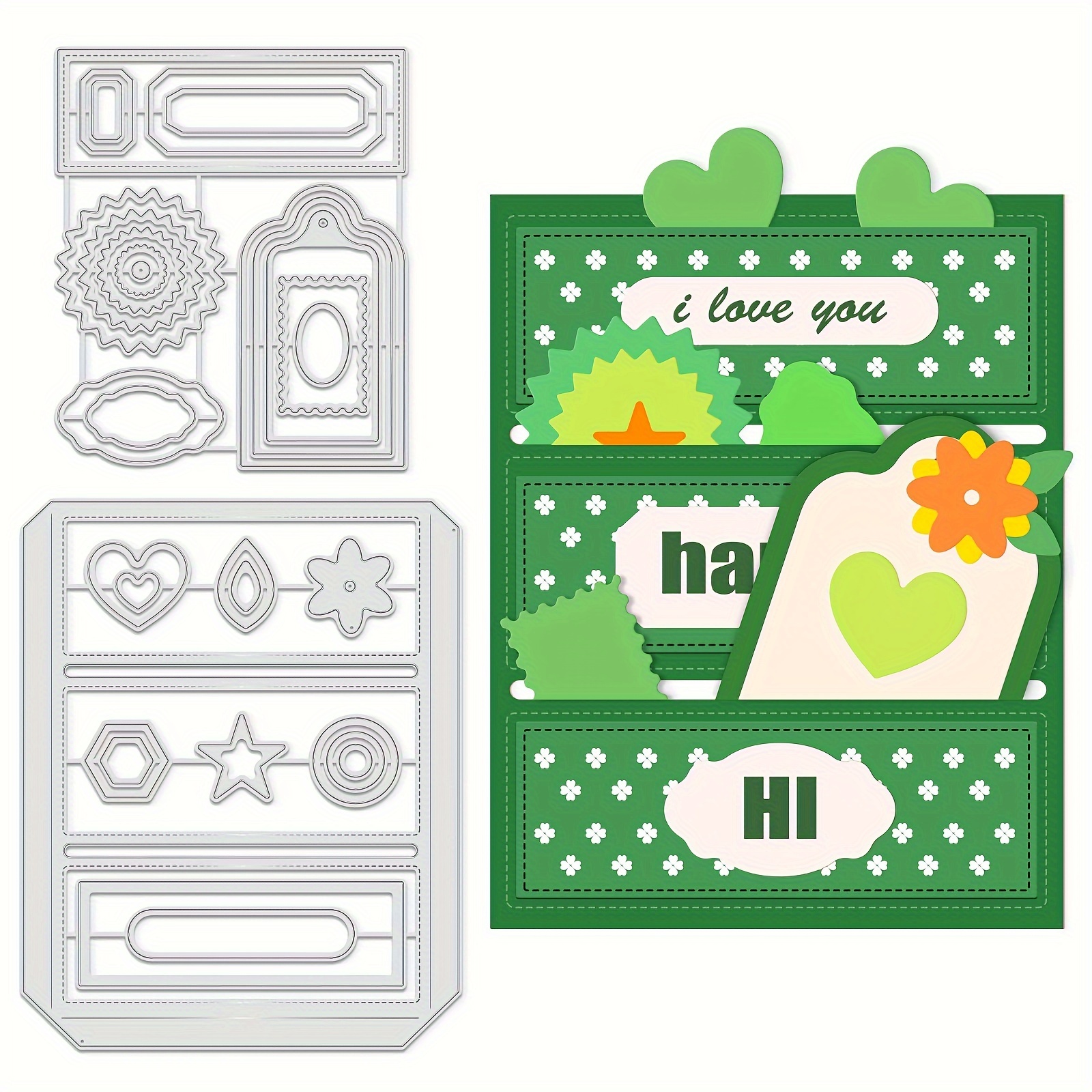 Cutting Dies For Card Making Metal Die Cuts Mixed Embossing - Temu New ...