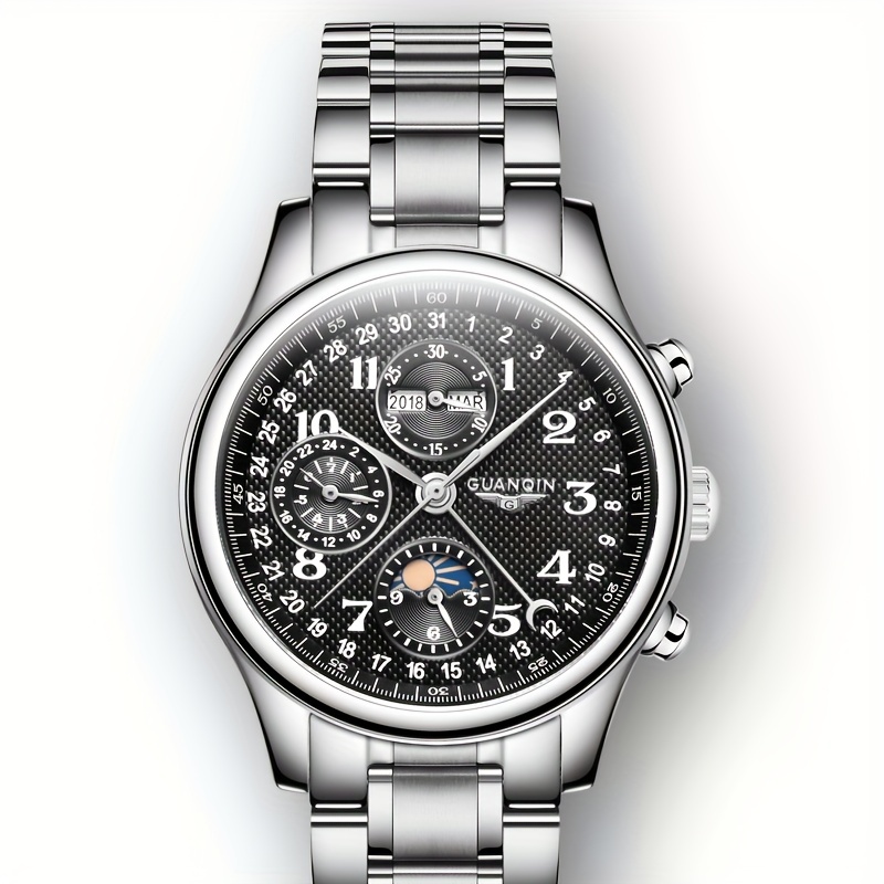 Mens Fully Automatic Mechanical Watch With Sterling Steel Strap ...