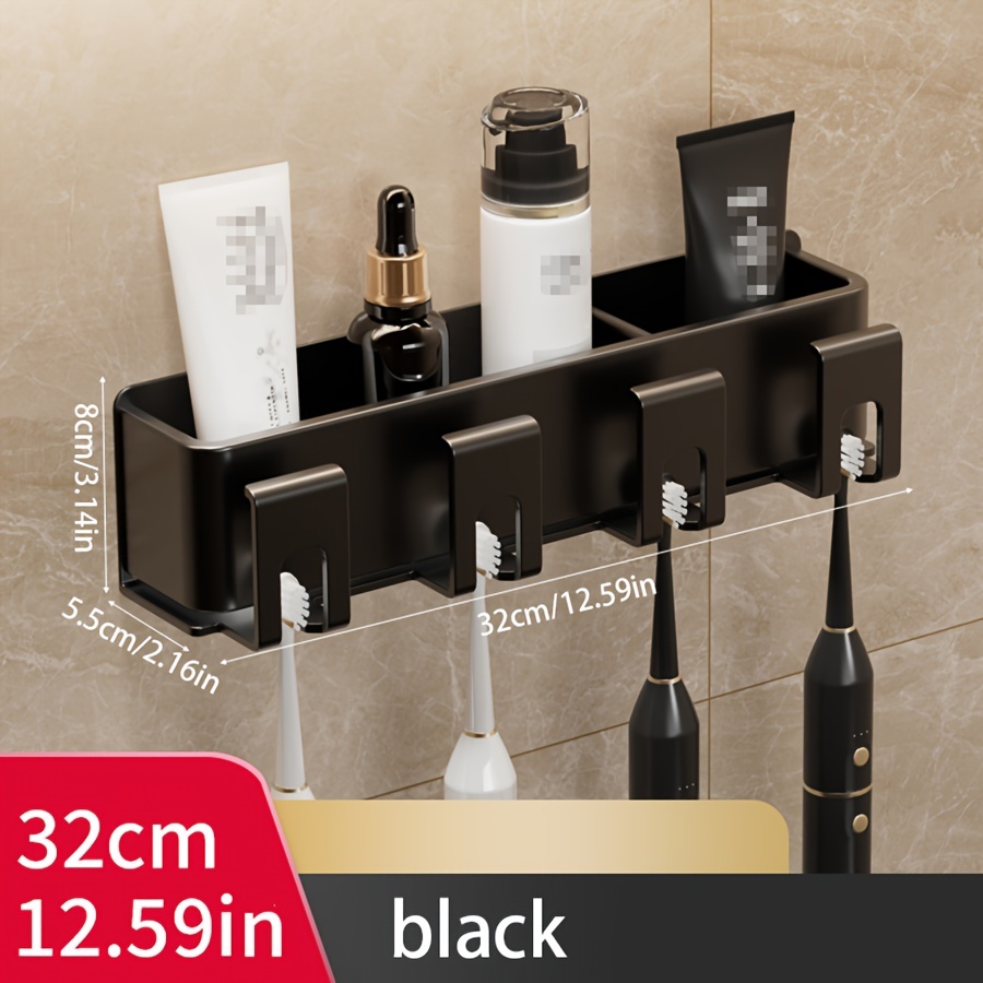 Toothbrush Holder Bathroom Wall Mounted Toothbrush Storage - Temu ...