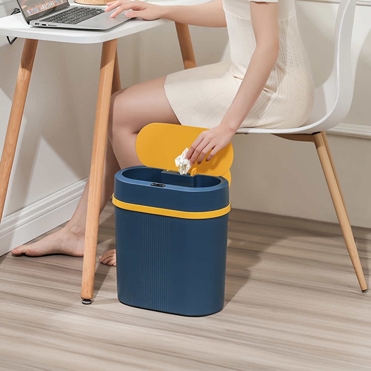 Plastic Trash Smart Sensor Garbage Bin Automatic Induction - Temu ...