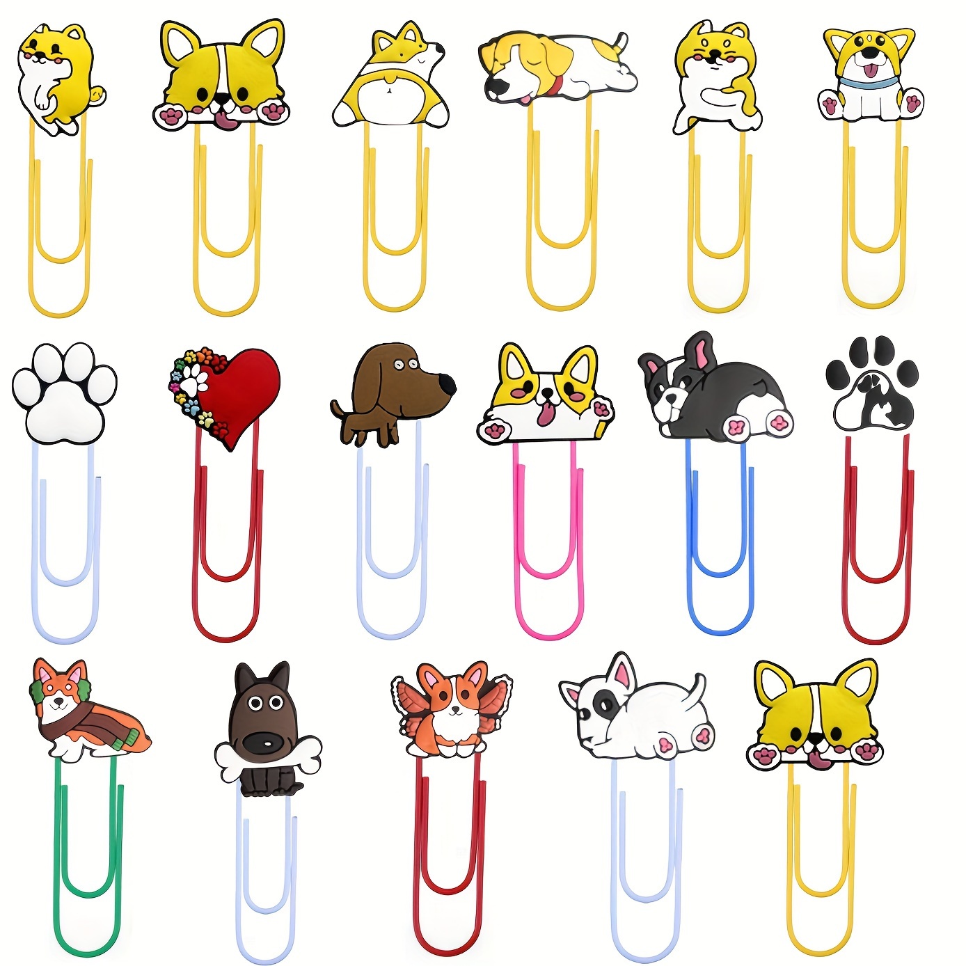 Dog Paper Clips Book File Page Marker Clips Teacher Colorful - Temu ...