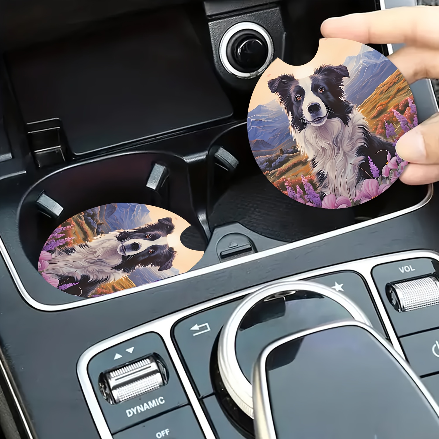 Border Collie Car Cup Holder Coasters Universal Auto Anti - Temu Canada
