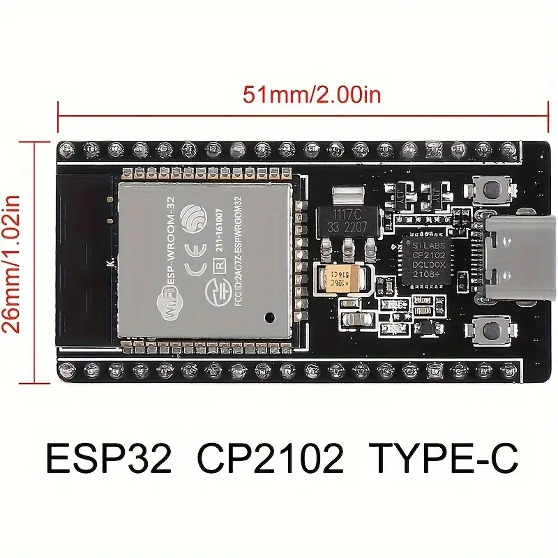 Esp32 Wroom 32 개발 보드 Type C Ch340c Usb Cp2102 Wifi 무선 연결 초저전력 소비 듀얼