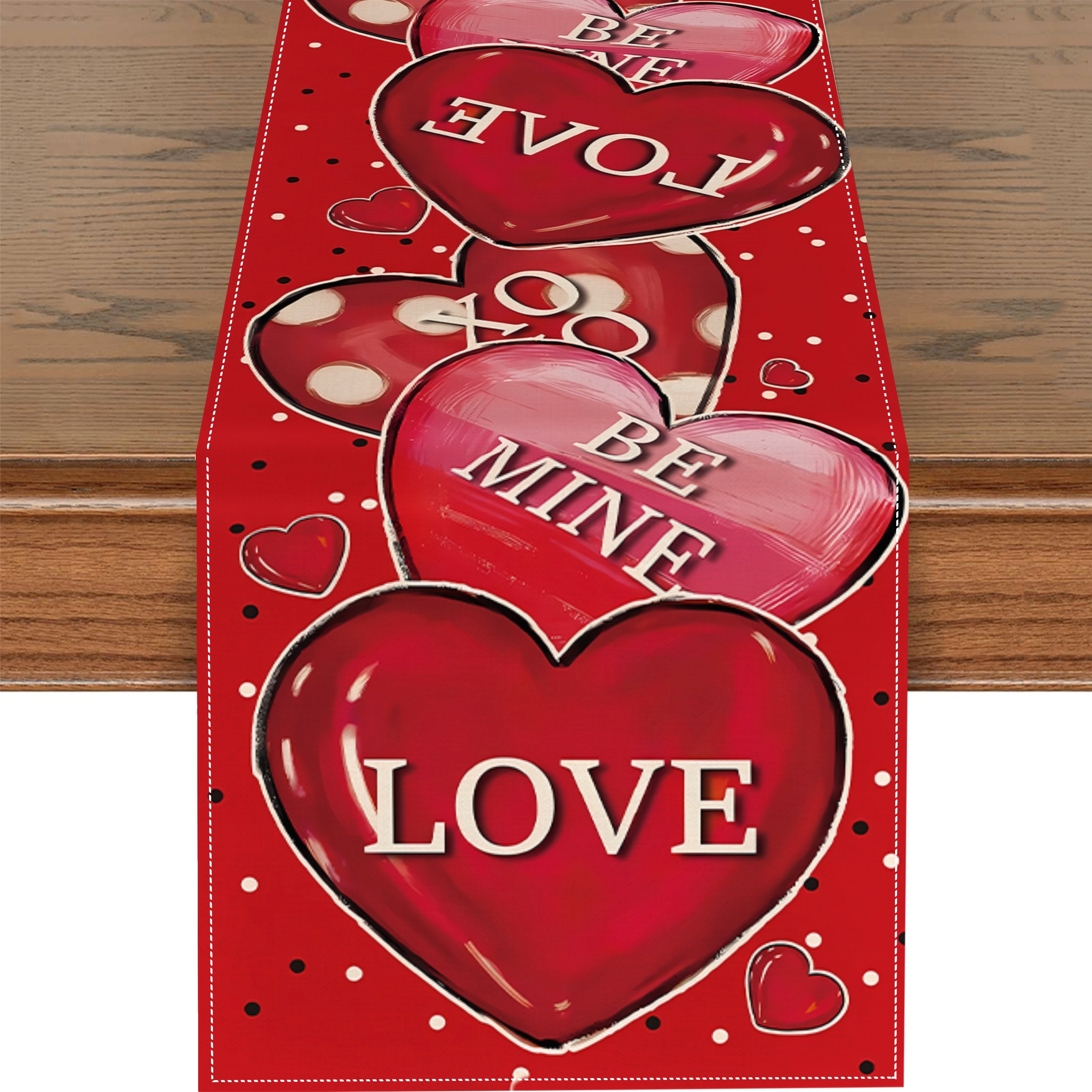Love Valentine's Day Table Runner Anniversary Wedding - Temu Australia