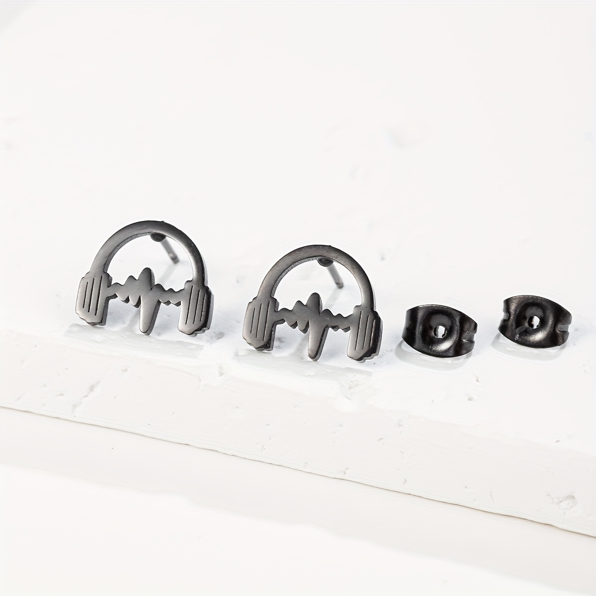 Stainless Steel Musical Instrument Stud Earrings Men - Temu United Kingdom