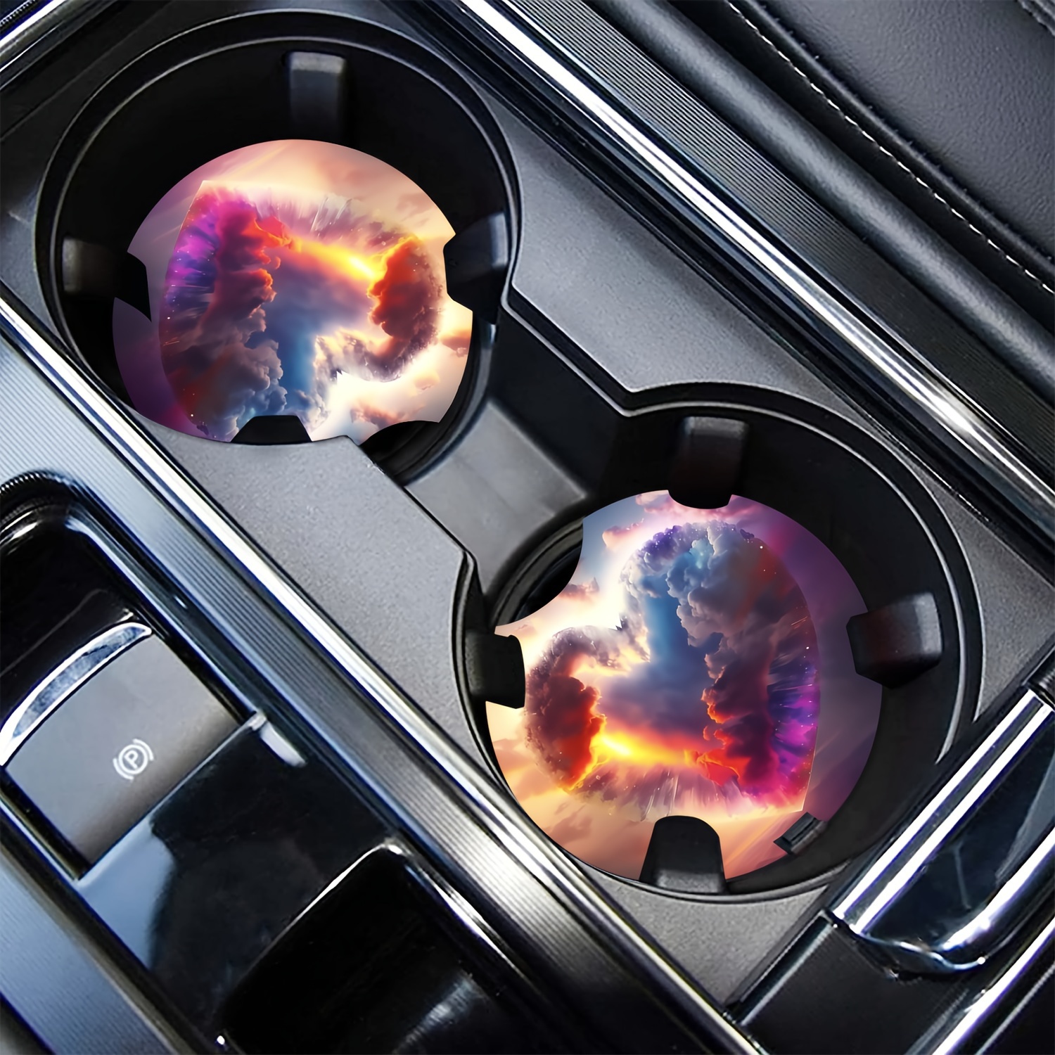 Colorful Cloud Love Universal Anti slip Insert Car Coaster - Temu Portugal