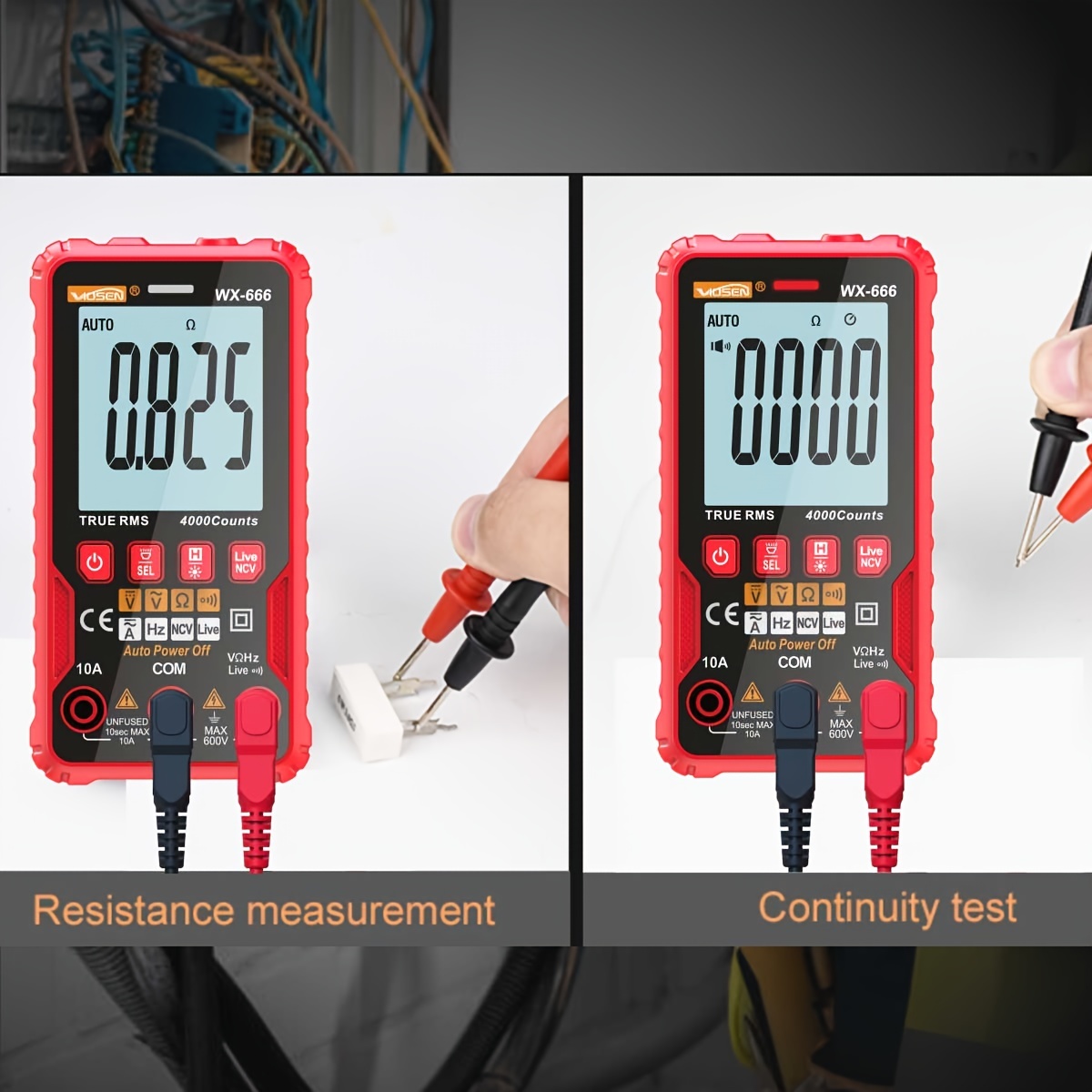 Red Portable Multimeter Non Contact Voltage Testing - Temu